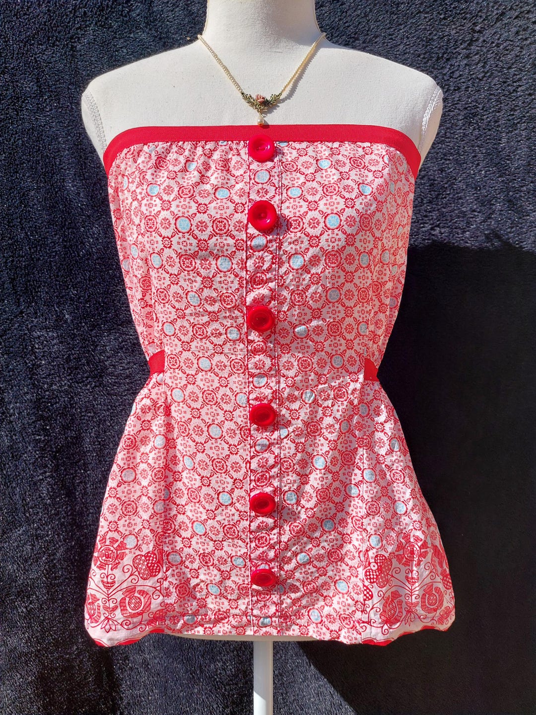 Red Strapless Y2K Style Tube Top - Etsy