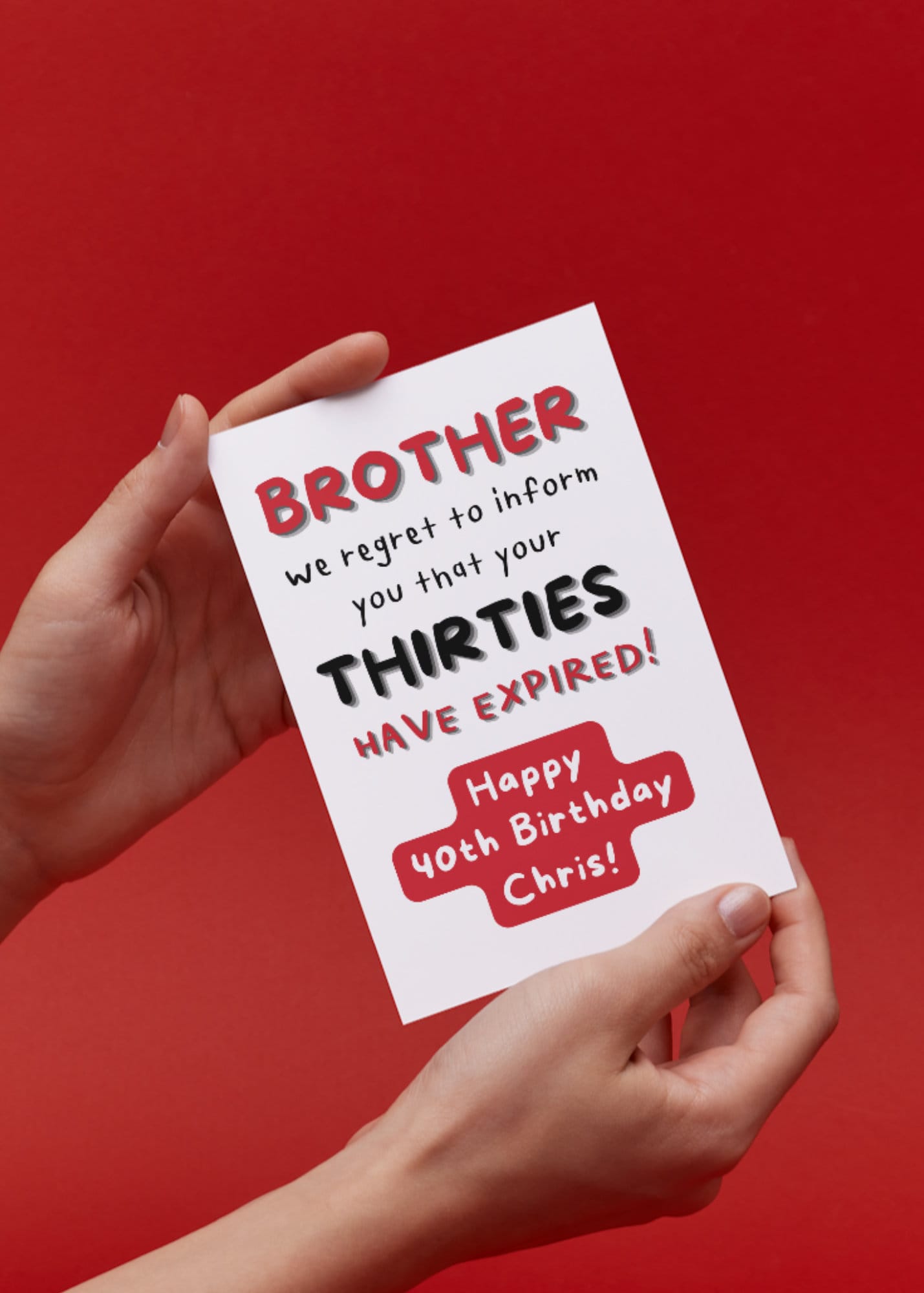 Personalised Brother 40th Birthday Card Happy 40th Birthday Brother ...