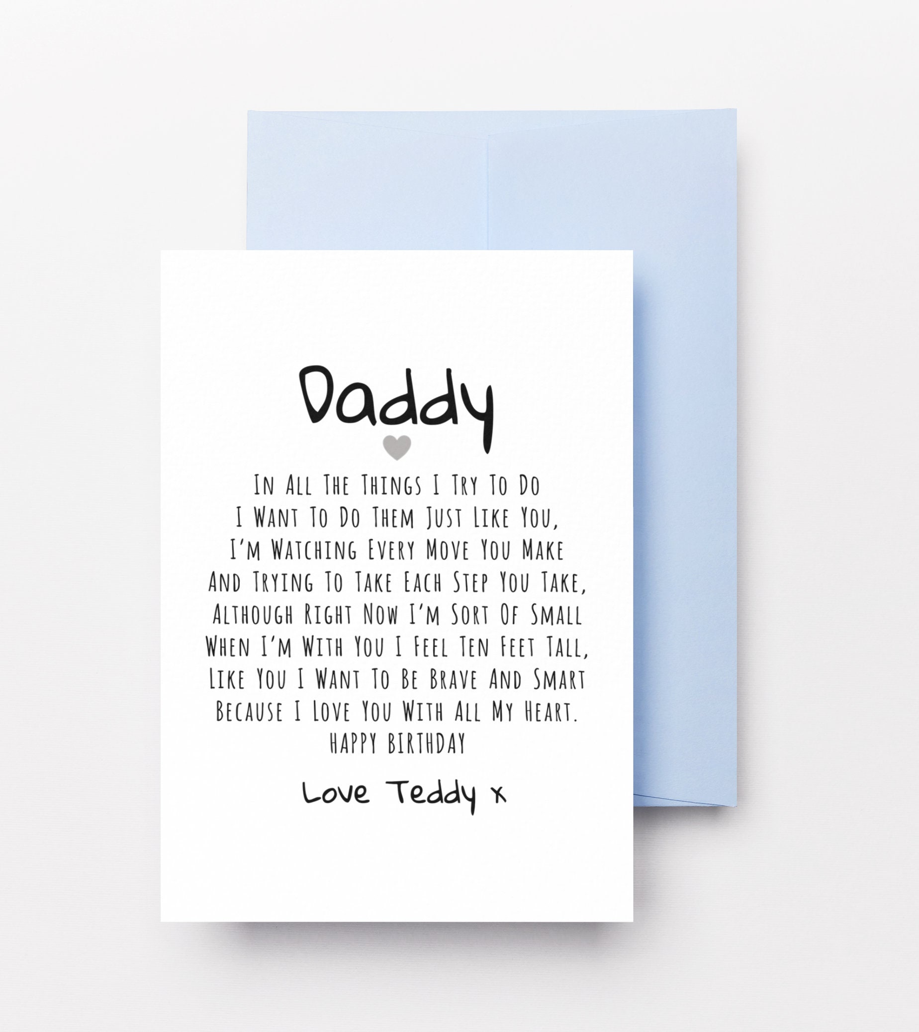 Daddy Birthday Card Dad Birthday Card From Daughter From Son - Etsy