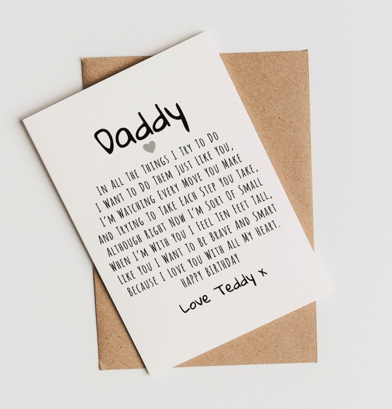 Daddy Birthday Card Dad Birthday Card From Daughter From Son - Etsy