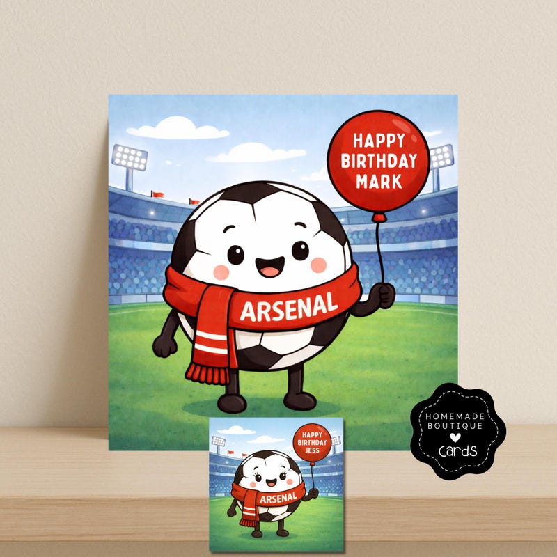 Arsenal Birthday Cards - Etsy UK