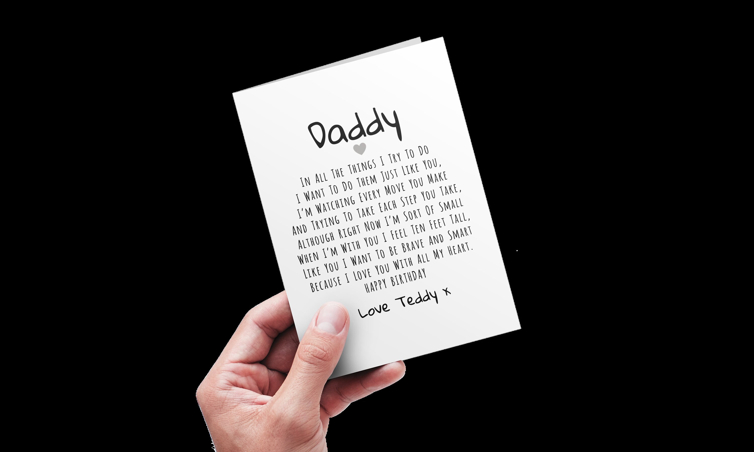 Daddy Birthday Card Dad Birthday Card From Daughter From Son - Etsy