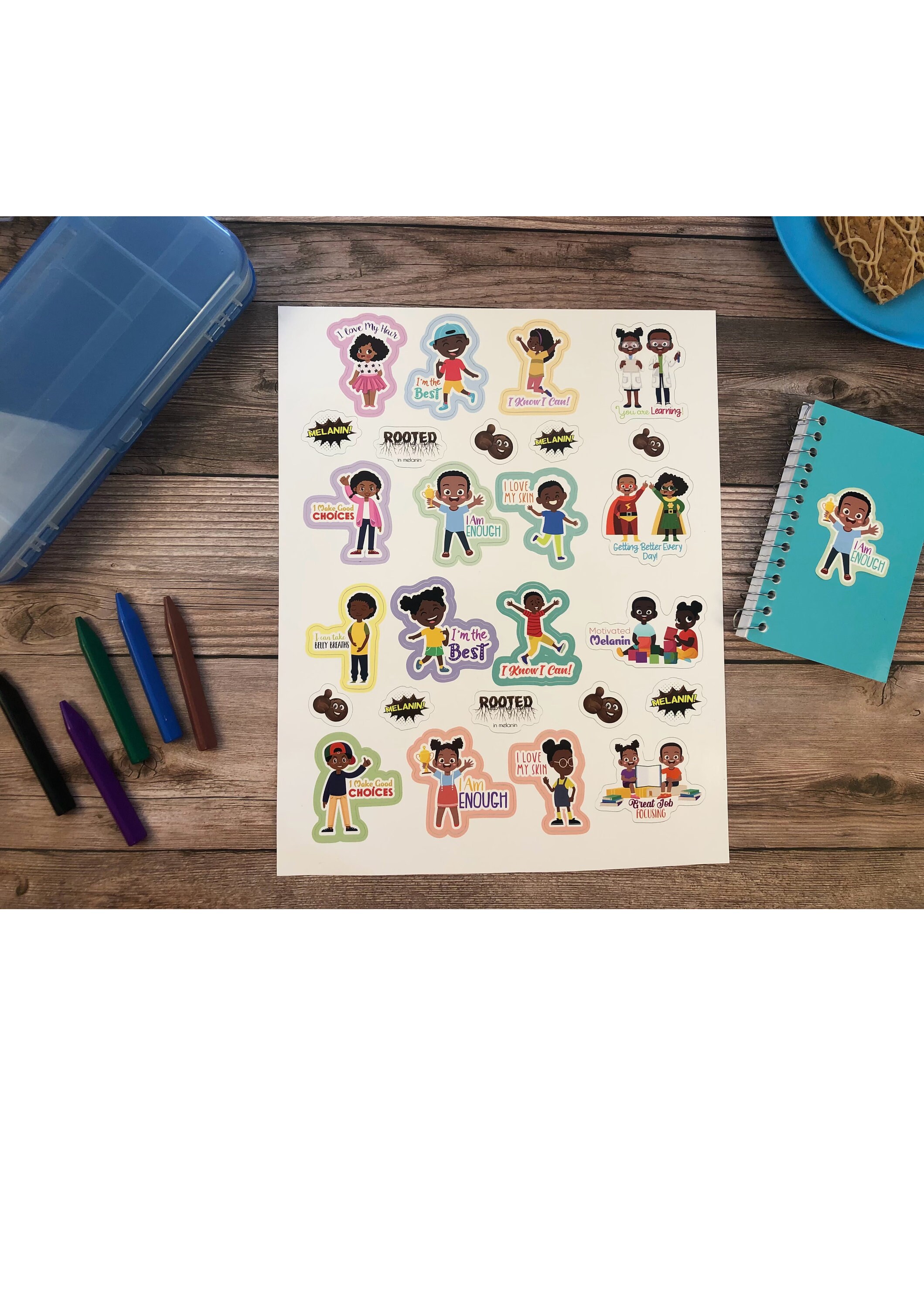 Affirmation Stickers African American Boy Stickers Girls | Etsy