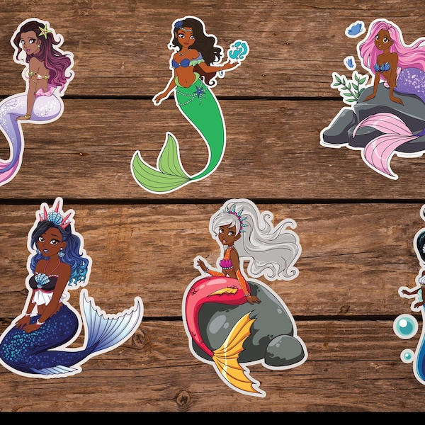 Mermaid Stickers - Etsy