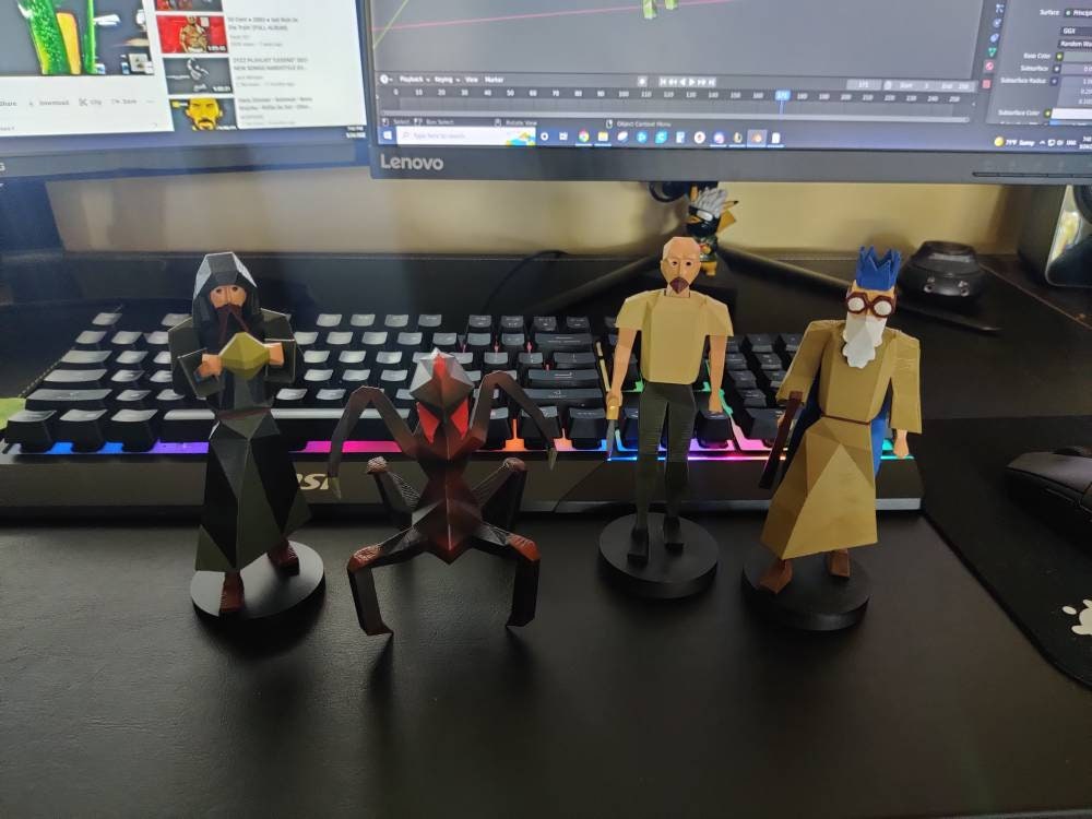 Osrs/runescape Abyssal Demon Figure 3d Print, Hand Painted Figurine - Etsy