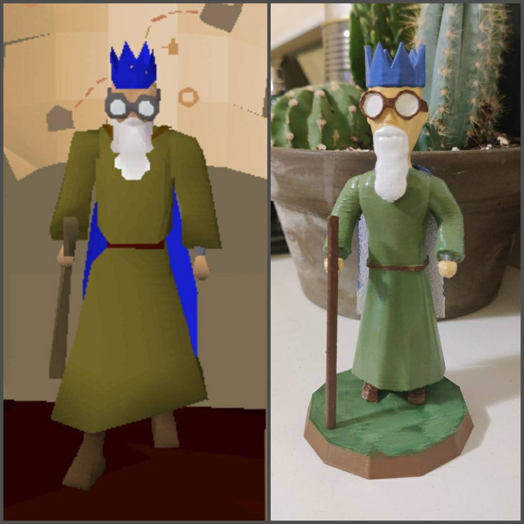 Runescape/OSRS Old Wise Man figura 3d impreso | Etsy