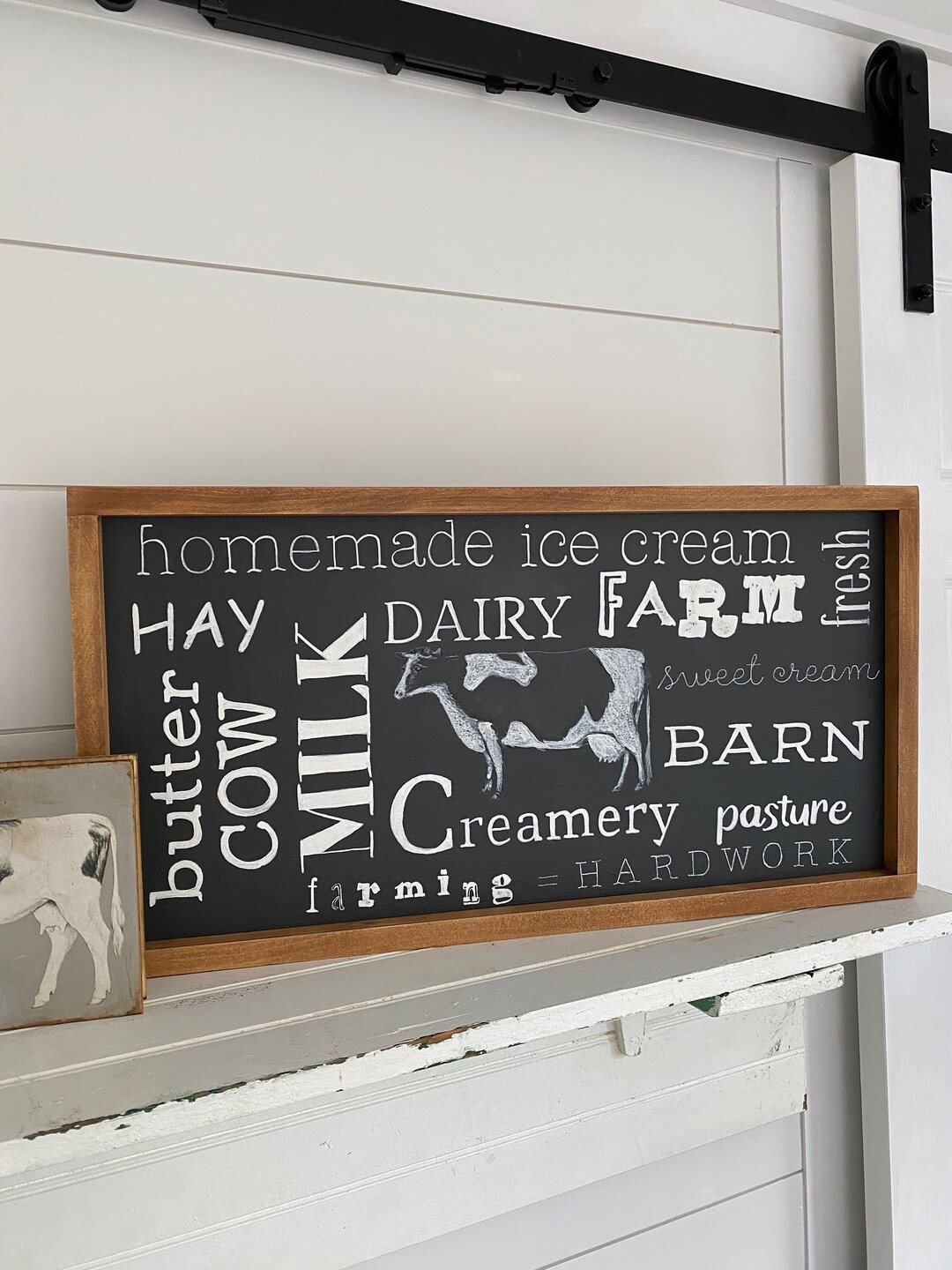 Cow and Dairy Words Sign Dairy Farm Rustic Creamery Sign - Etsy