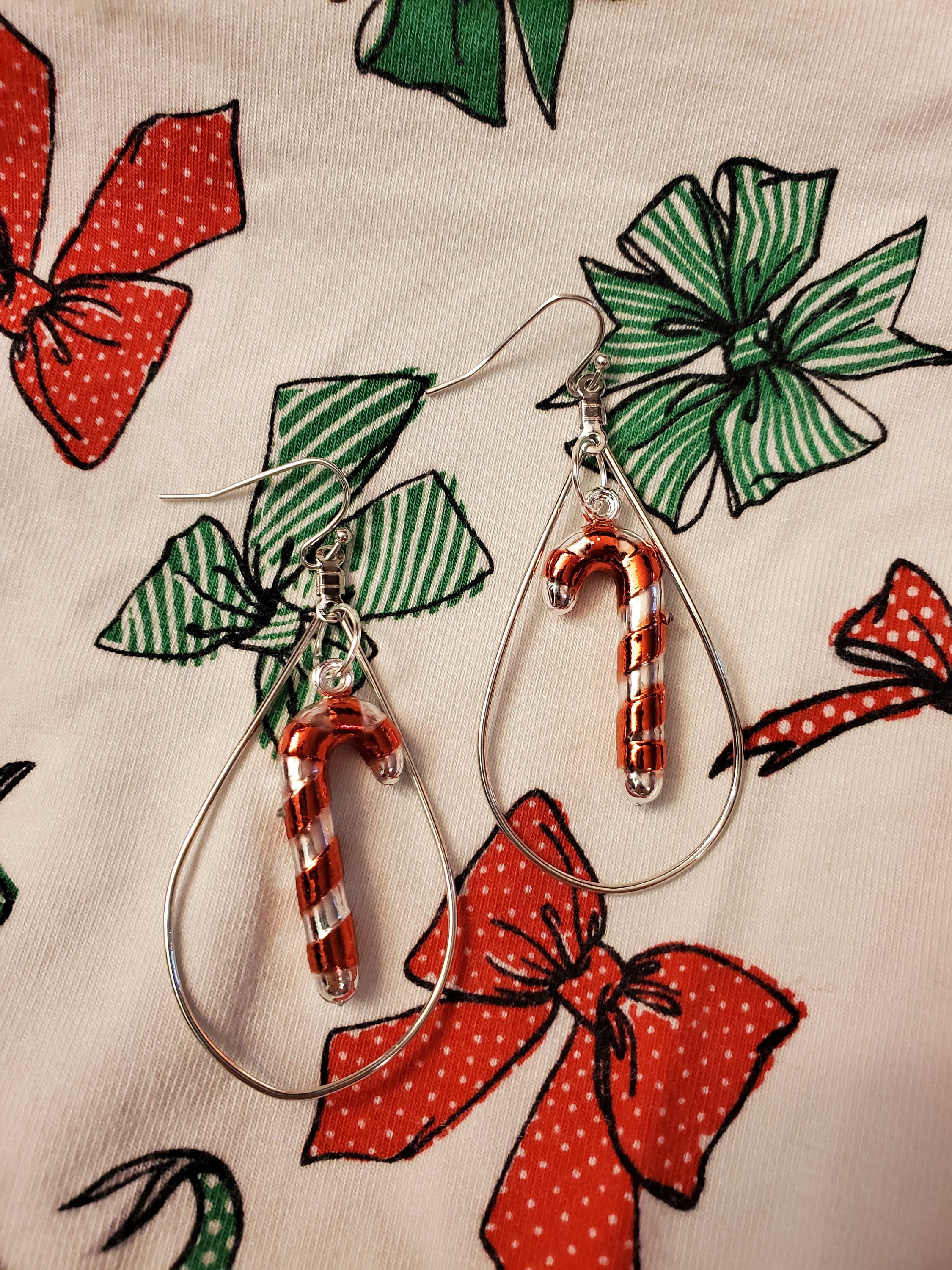 Candy-cane Earrings - Etsy