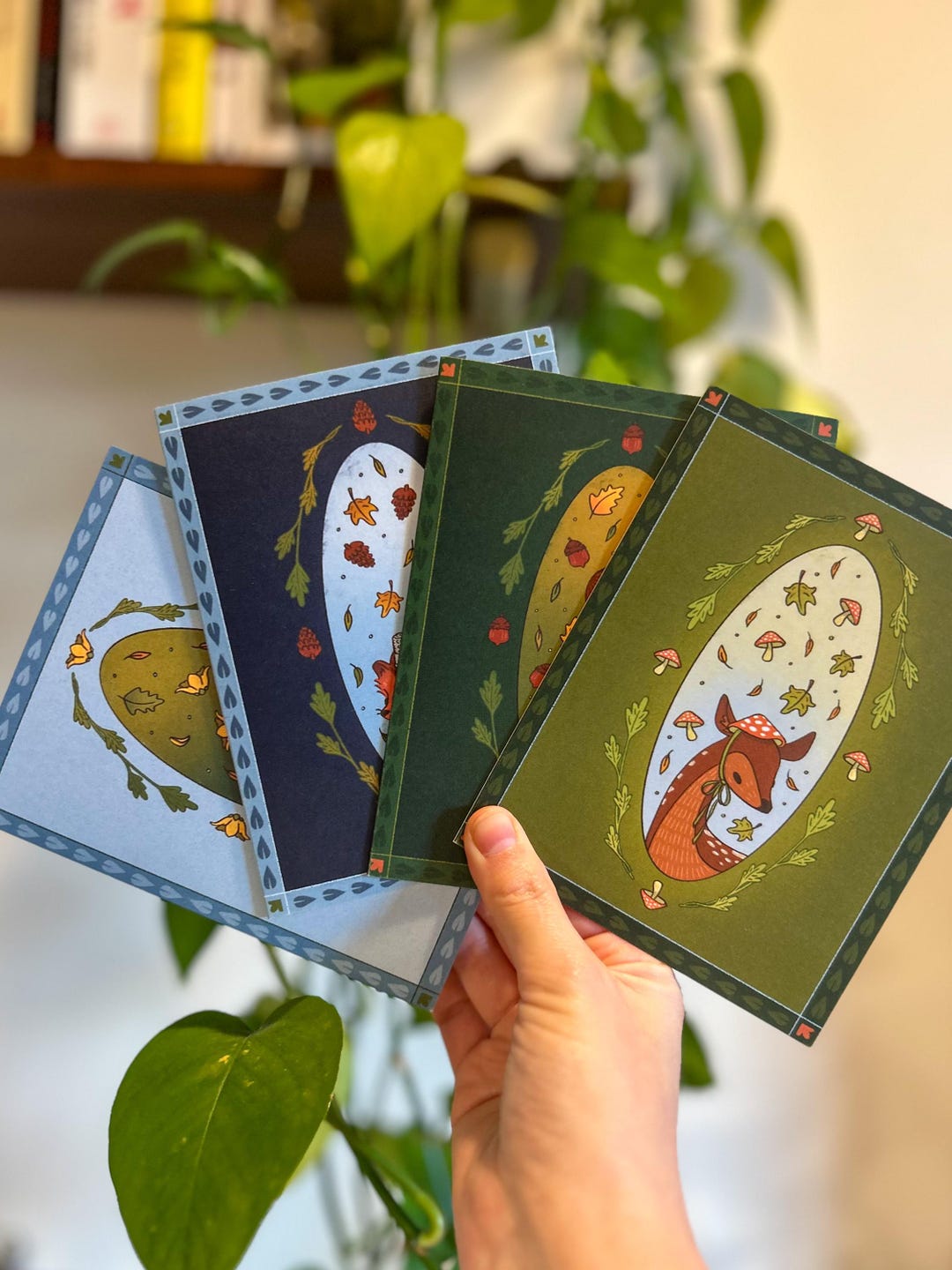 Forest Animal Greeting Card Set | A2 - Etsy