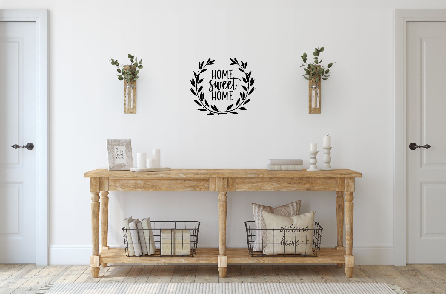 Home Sweet Home Crest Cut File, Entryway Sign Svg, Silhouette, Cricut ...