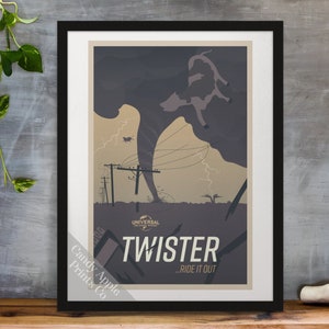 Twister Print Ride It Out Poster Print. Universal Studios - Etsy