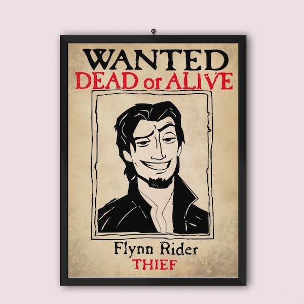 Póster de flynn rider - Etsy España