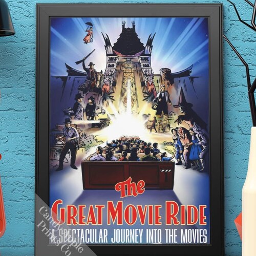 The Great Movie Ride Poster Disney Poster Vintage Disney - Etsy