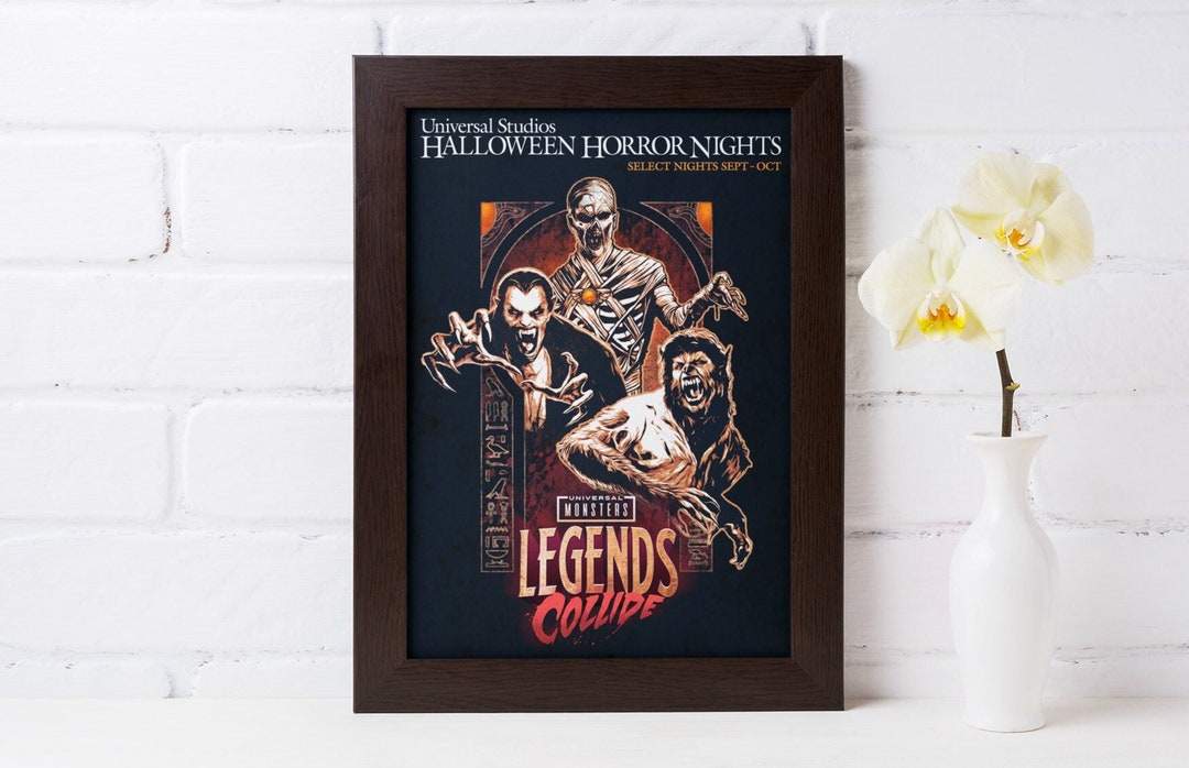 When Legends Collide - Universal Studios Halloween Horror Nights Poster ...