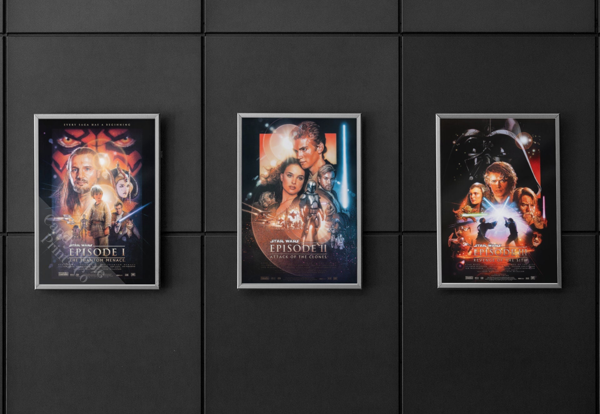 Star Wars Prequel Trilogy Movie Posters Star Wars Prints - Etsy