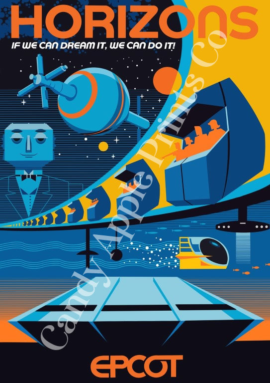 Horizons Print - For fans of Epcot and Classic Disney. Epcot Poster ...