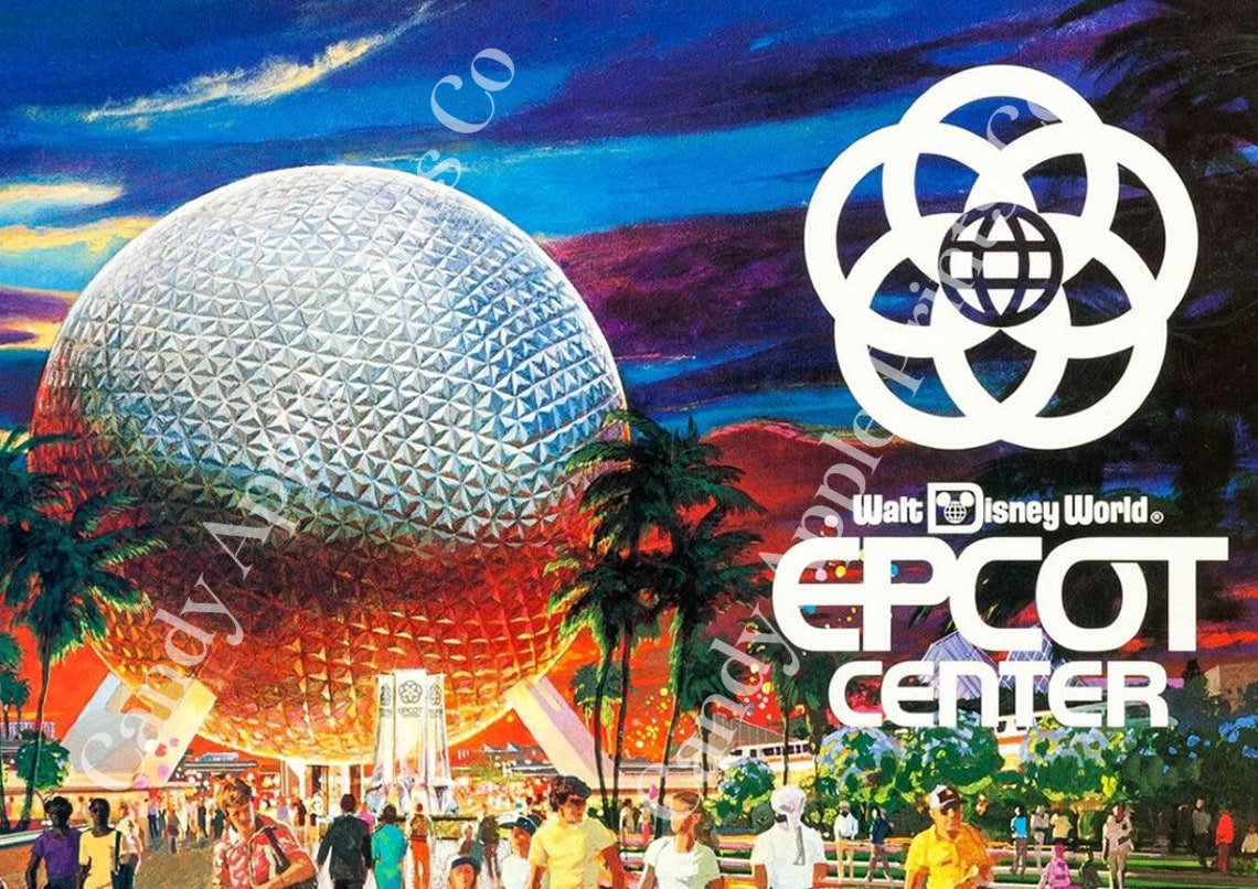 Epcot Center 80's Art Print Disney World Epcot Print - Etsy
