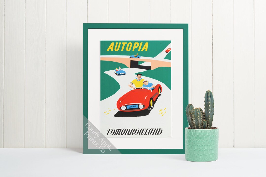 Disneyland Autopia Print Disney Print, Disneyland Print, Disney ...