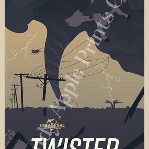 Twister Print Ride It Out Poster Print. Universal Studios - Etsy