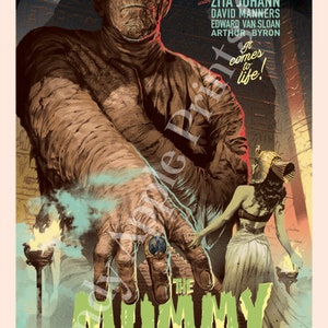 The Mummy Print Universal Studios Monsters, Classic Movie Poster. for ...
