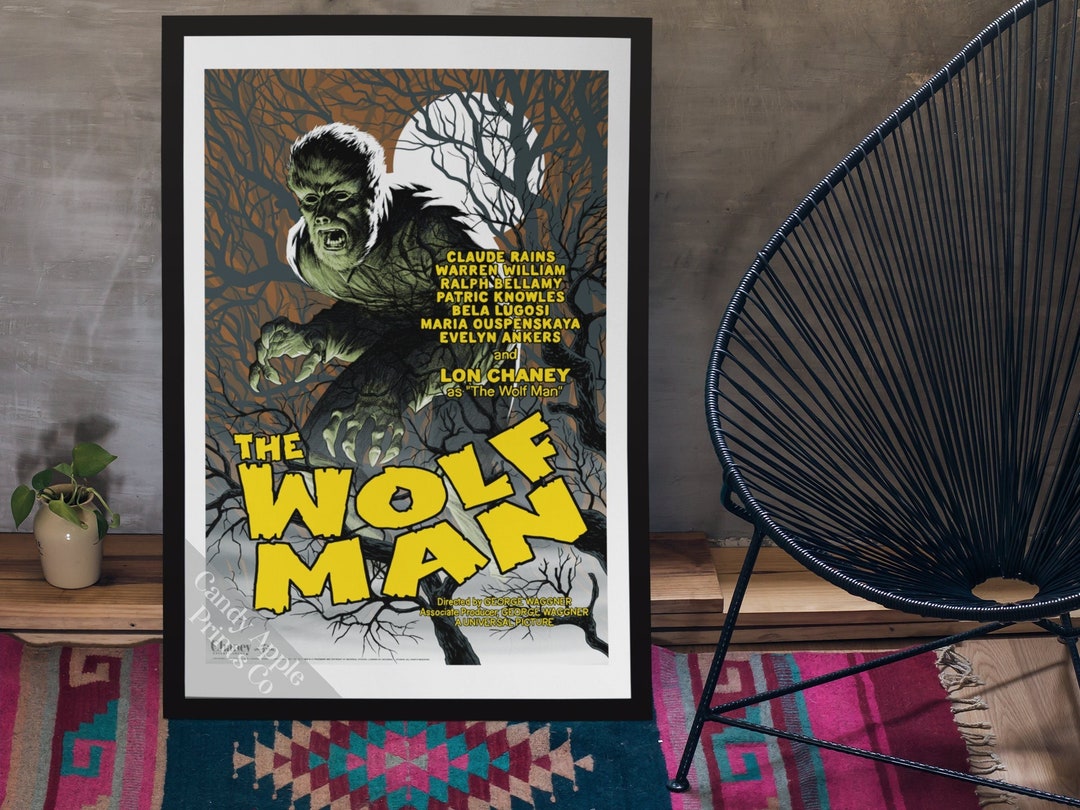 Wolf Man Print Universal Monsters, Classic Movie Poster. Universal ...