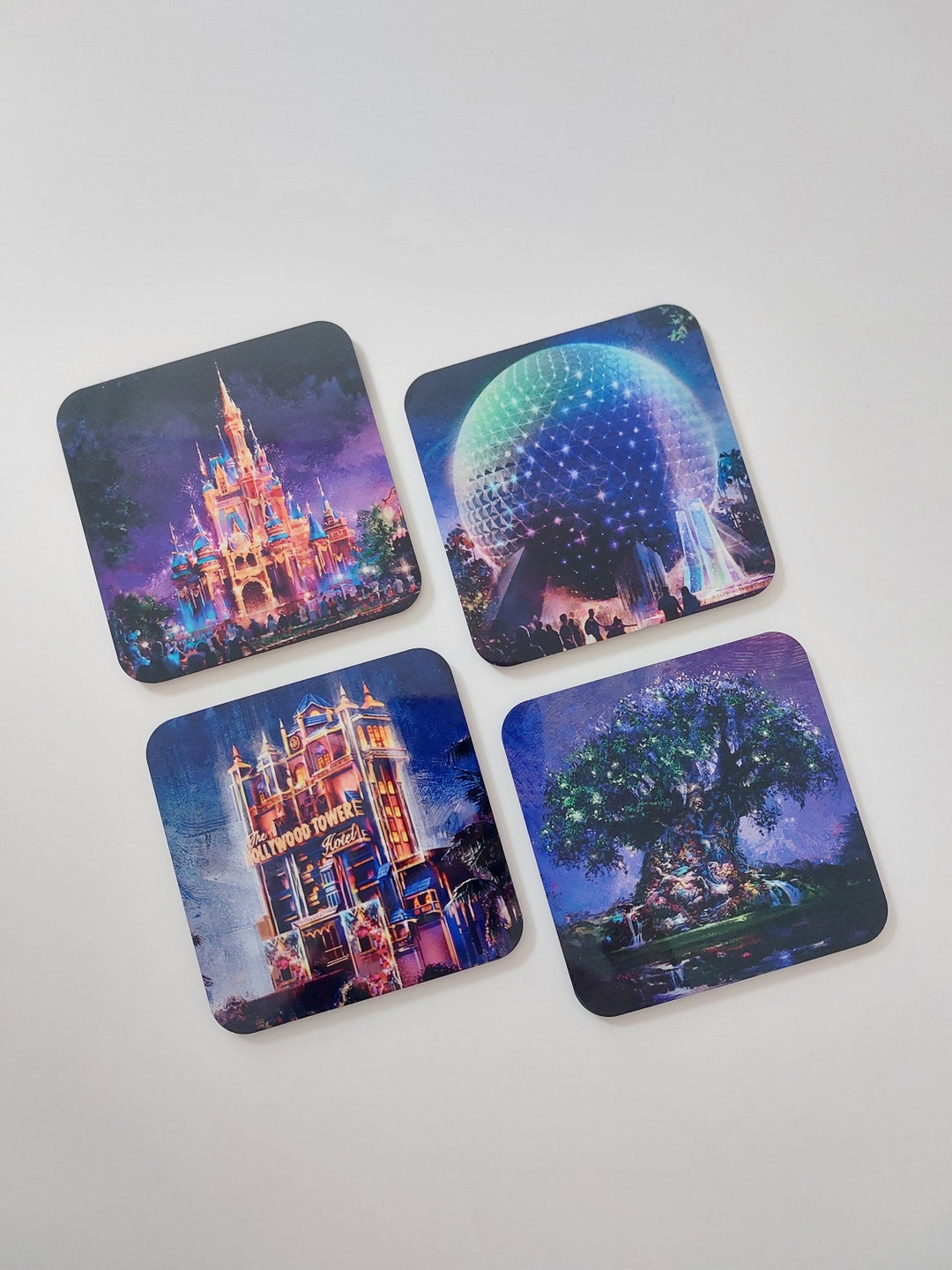 Disney World Coasters - 50th Anniversary Pack of 4 - Magic Kingdom ...