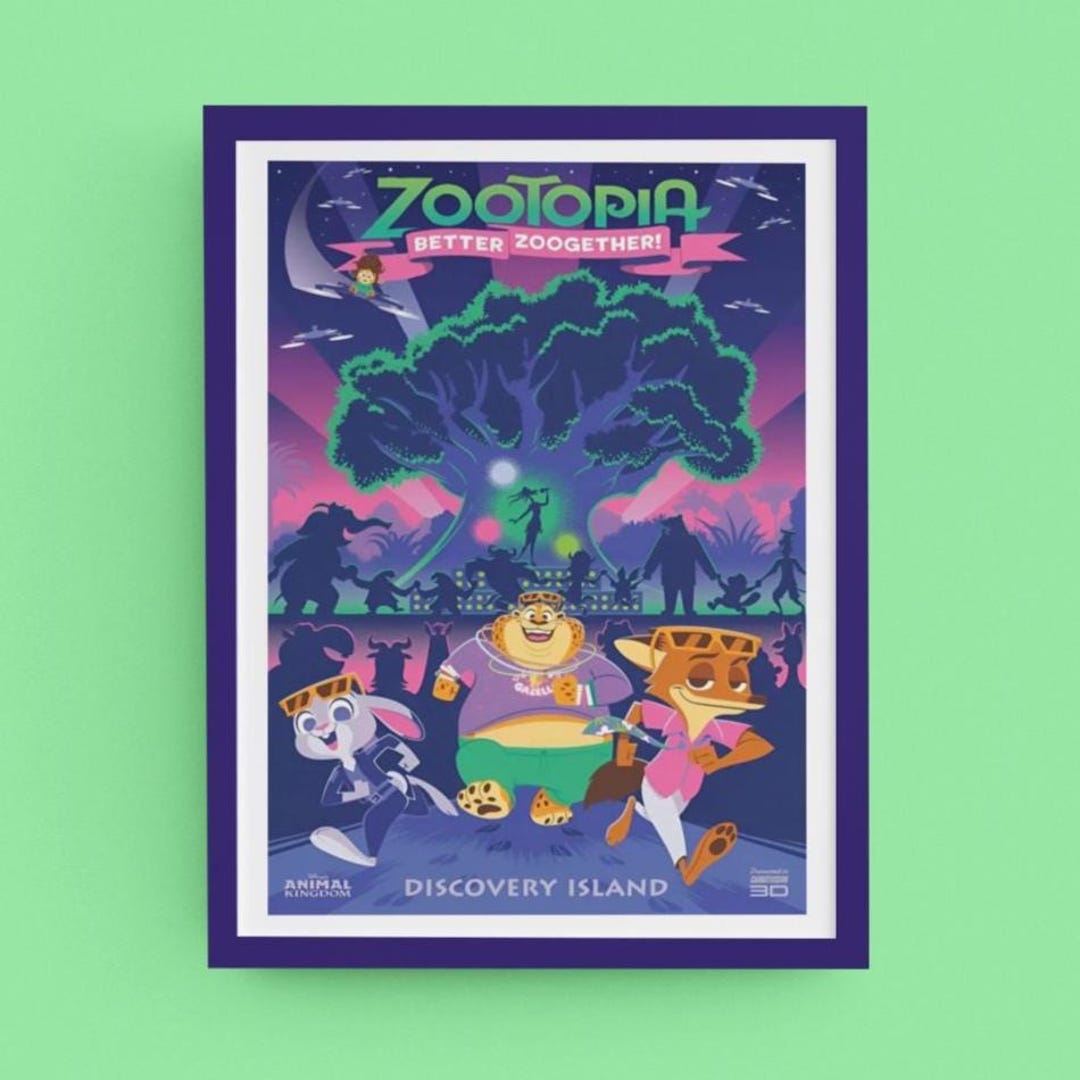 Zootopia: Better Zoogether Print - Disney's Animal Kingdom Tree of Life ...