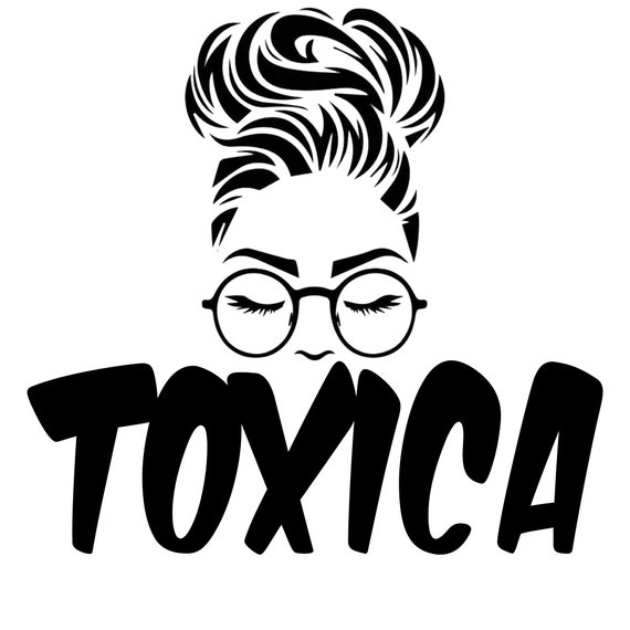La Toxica / Toxica Hair Bun / Glasses Digital Download Png - Etsy