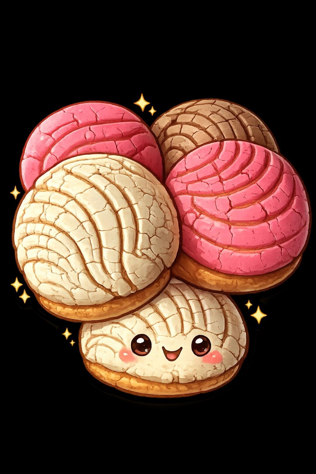 Cutie Concha Pastry Cartoon Characters Png/jpg - Etsy