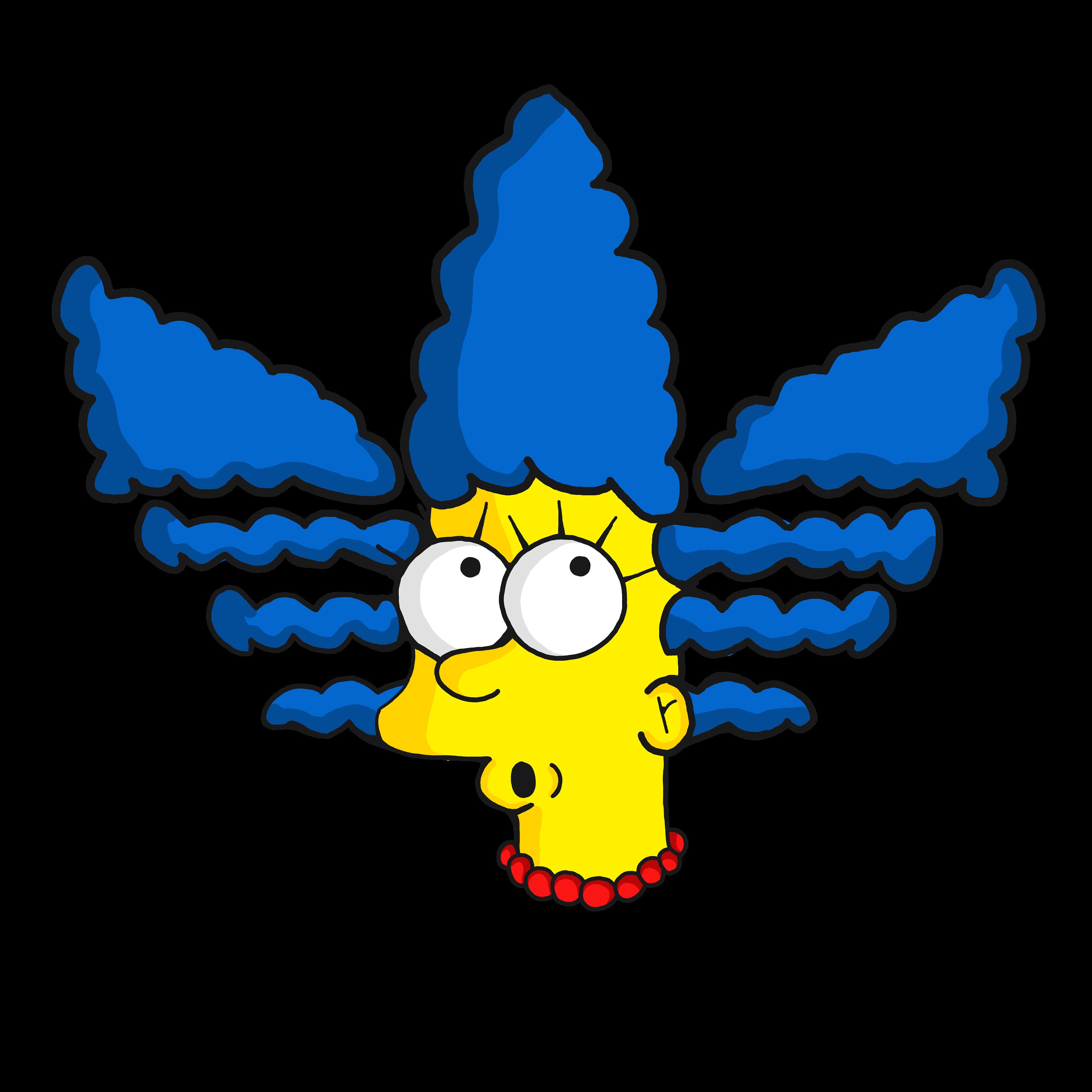 Digital Download, Digital Art Cartoon ,marge Simpson Digital Print Easy ...