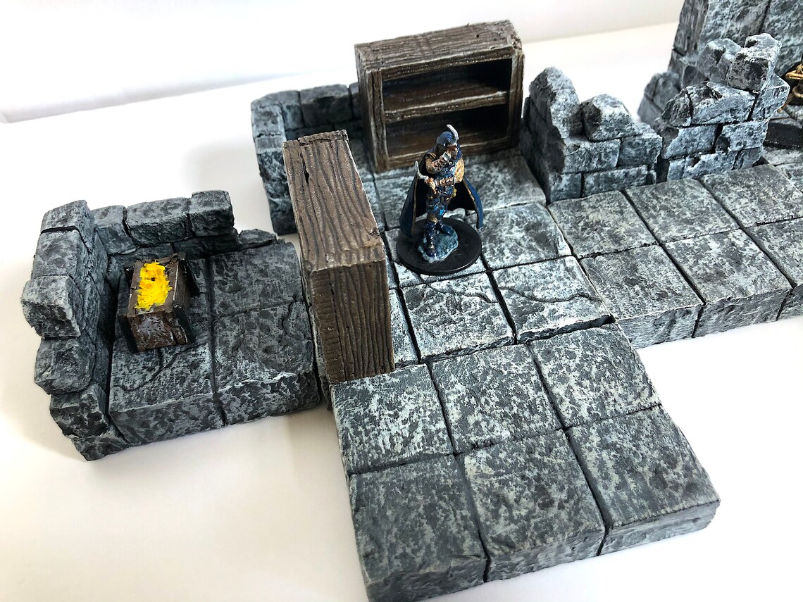 Modular Dnd Dungeon Tiles - Dungeons & Dragons Terrain - - Etsy