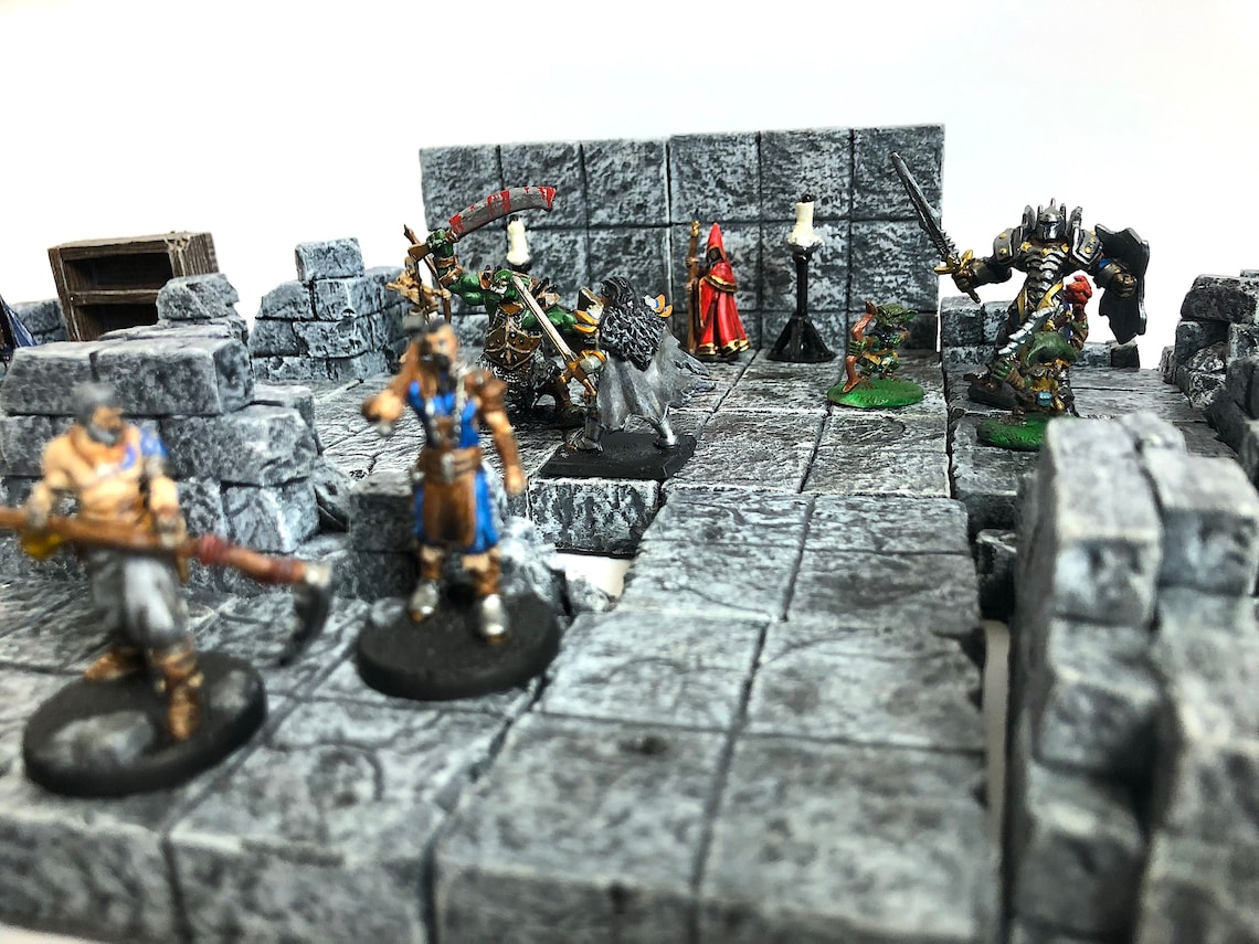 Modular Dnd Dungeon Tiles - Dungeons & Dragons Terrain - - Etsy