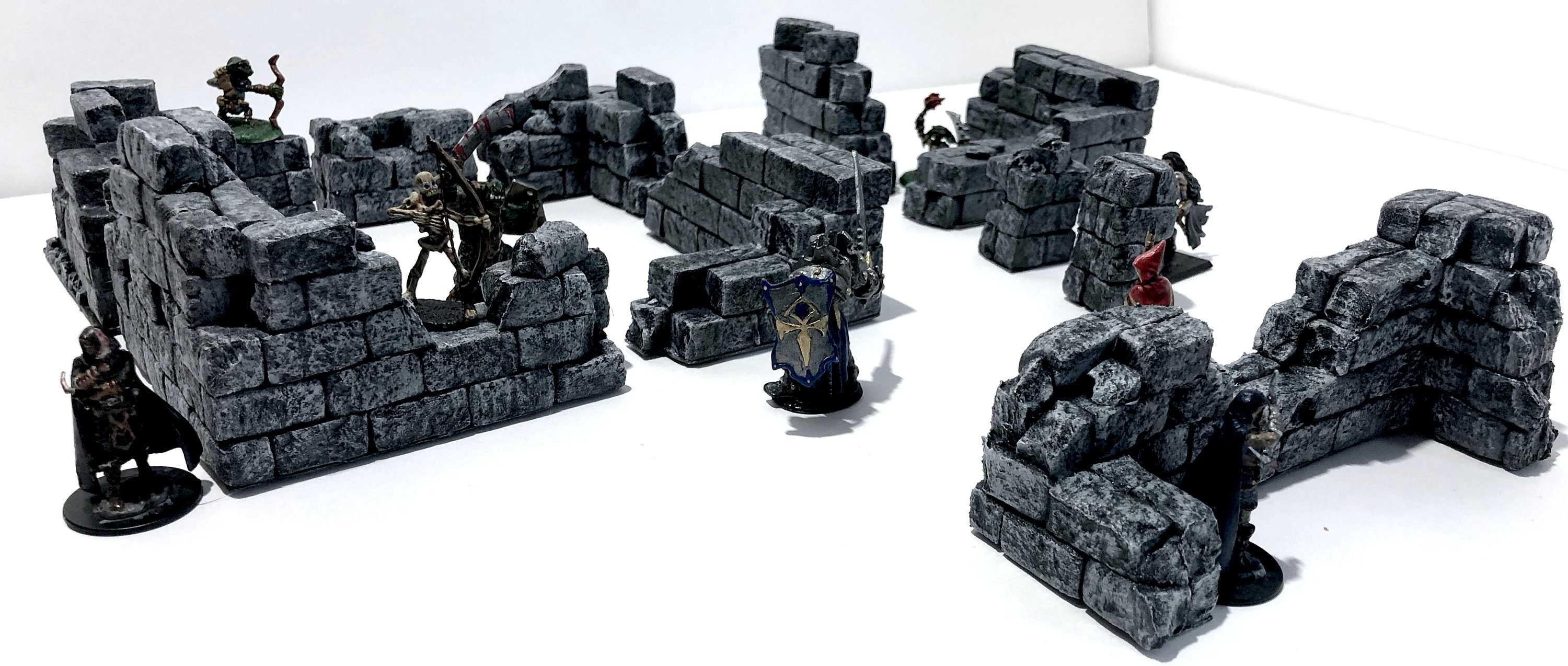 Modular Ruined Walls Dnd, Dungeon & Dragons Terrain, Warhammer 40k - Etsy