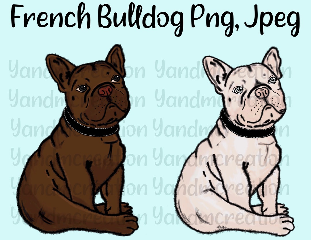 French Bulldog PNG: Two Frenchie Designs (digital Download) - Etsy