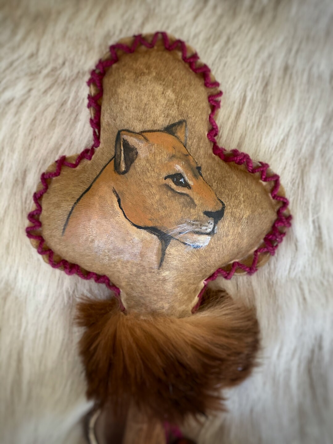 LIONESS Rattle Stick. Triskelion. Tool for Ceremony Healing and ...