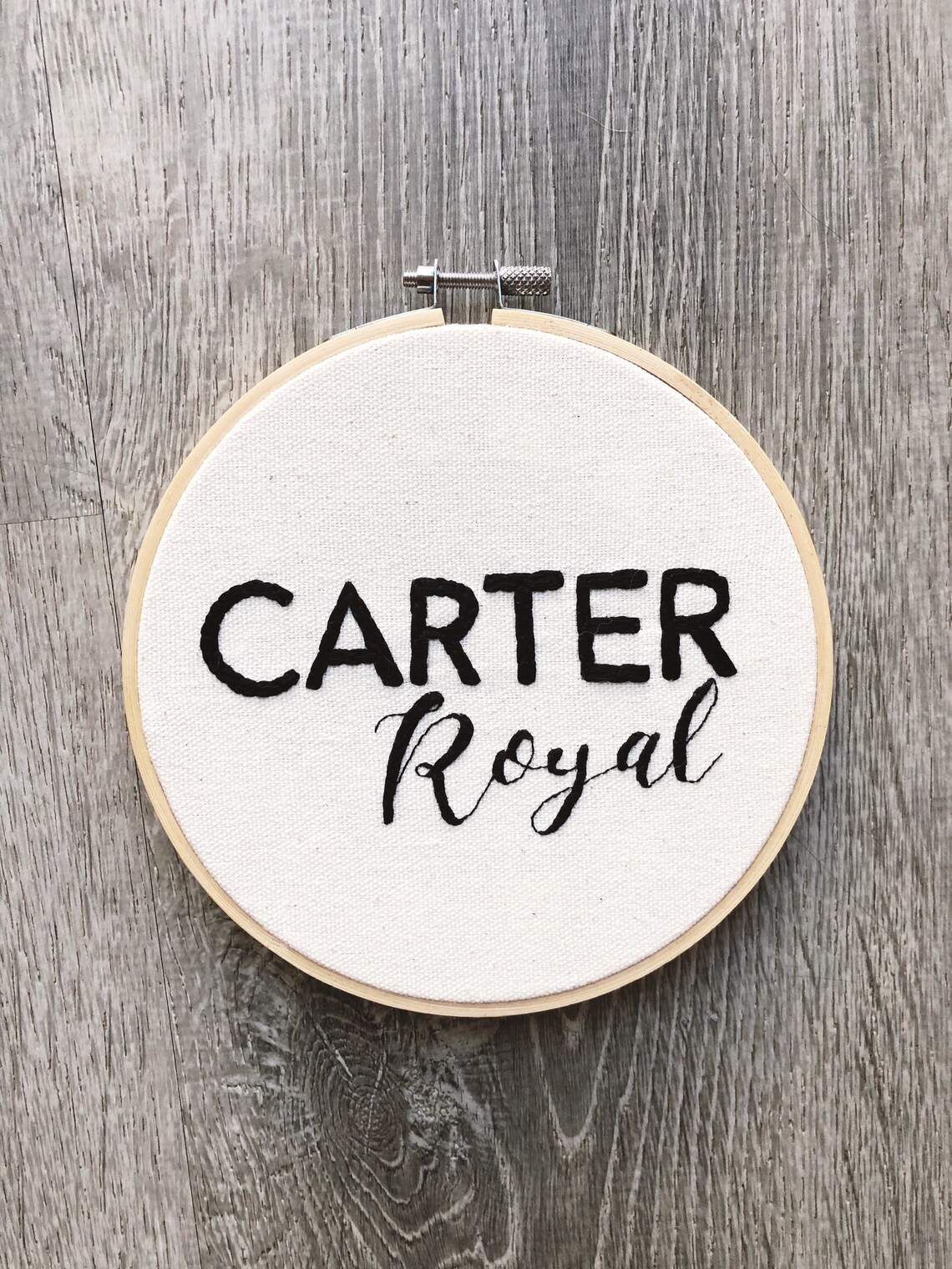 Embroidered Name Sign - Etsy
