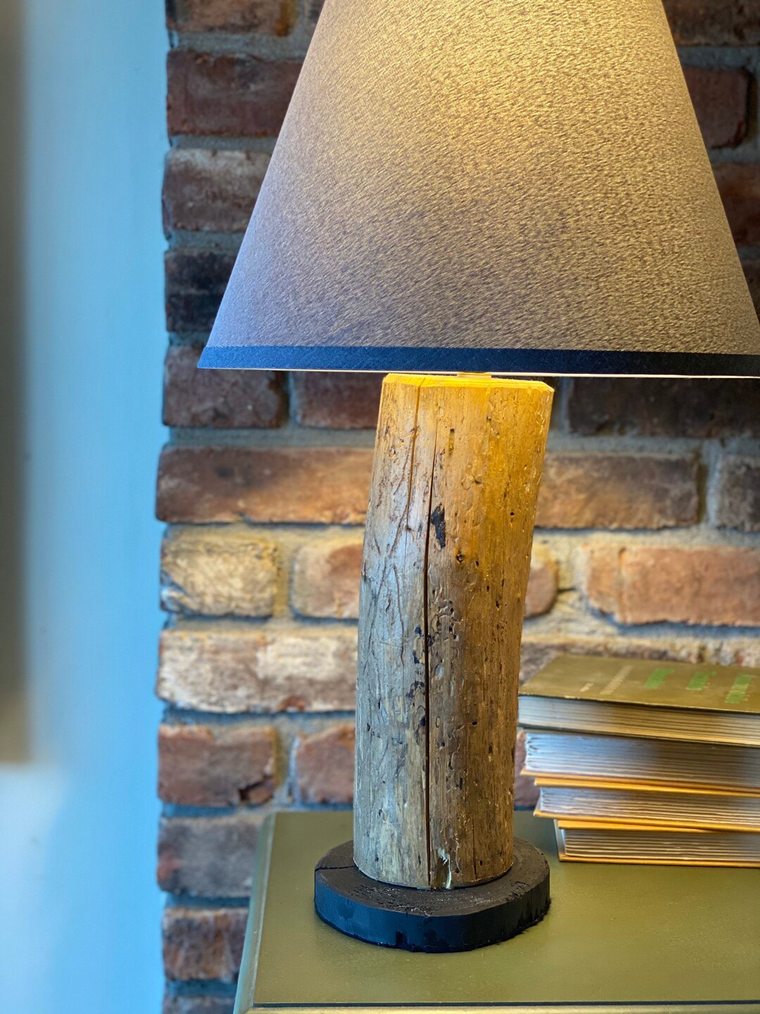 Rustic Natural Wood Table Lamp - Etsy