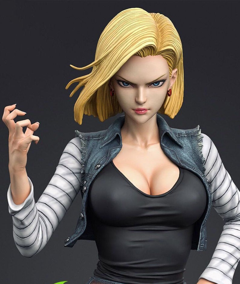 Dragon Ball Android 18 STL Digital File 3D Print Ready Model | Etsy