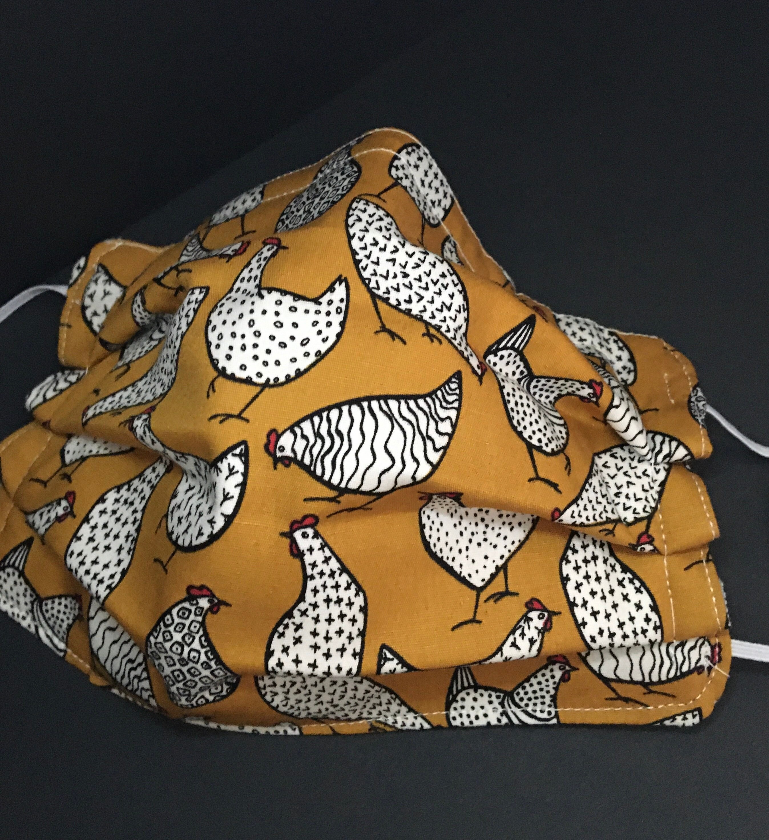 Funky chicken hen face mask adjustable reusable washable | Etsy