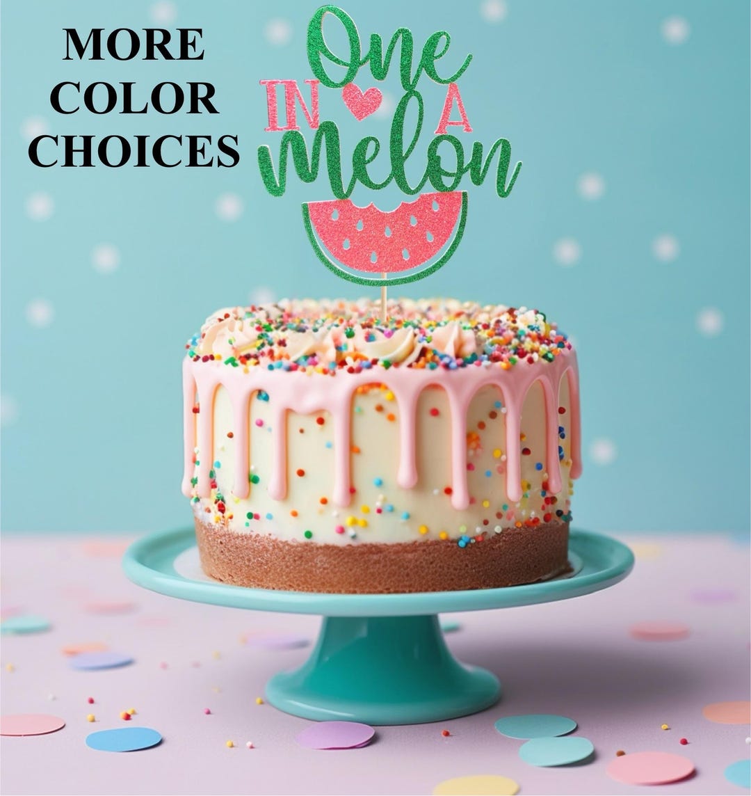 One in a Melon Cake Topper Watermelon Cake Topper Watermelon First ...
