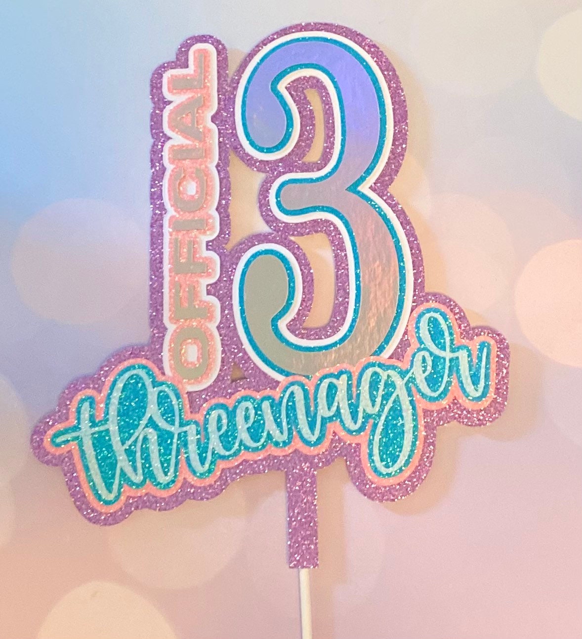 Official Threenager Cake Topper 3nager 3rd Birthday Cake - Etsy