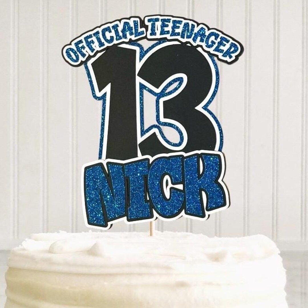 Official Teenager Cake Topper Cake 13th Birthday 13 Cake Topper, Teenager Cake Topper - Etsy
