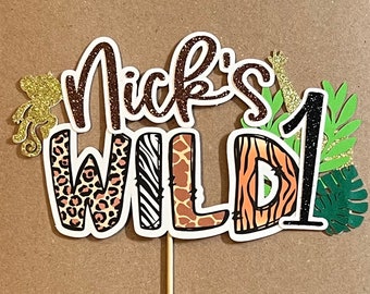 WILD ONE | Cake Topper | Safari | Jungle | 1st Birthday - Etsy