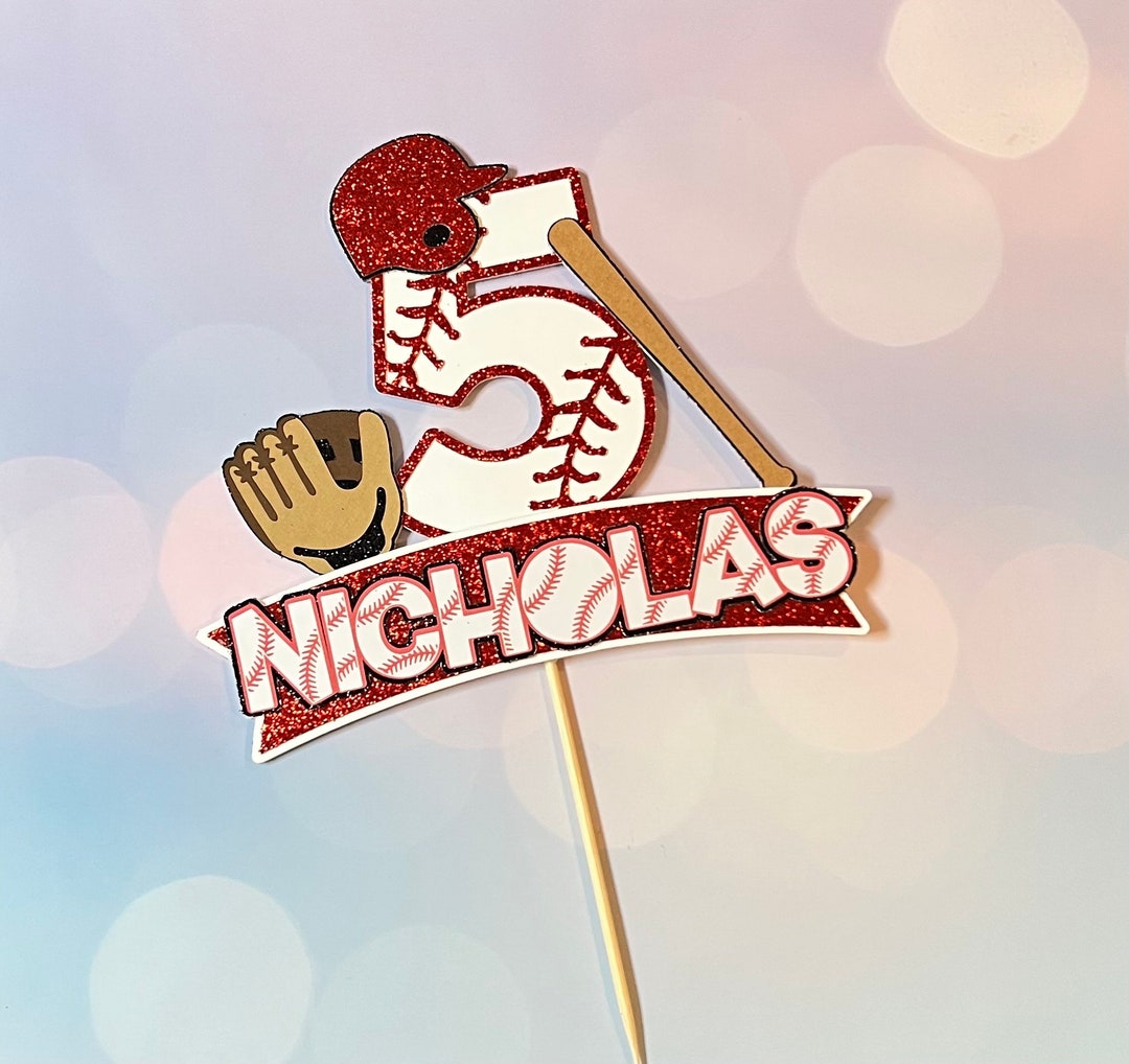 Personalized Baseball Cake Topper Topper Baseball Birthday Party ...