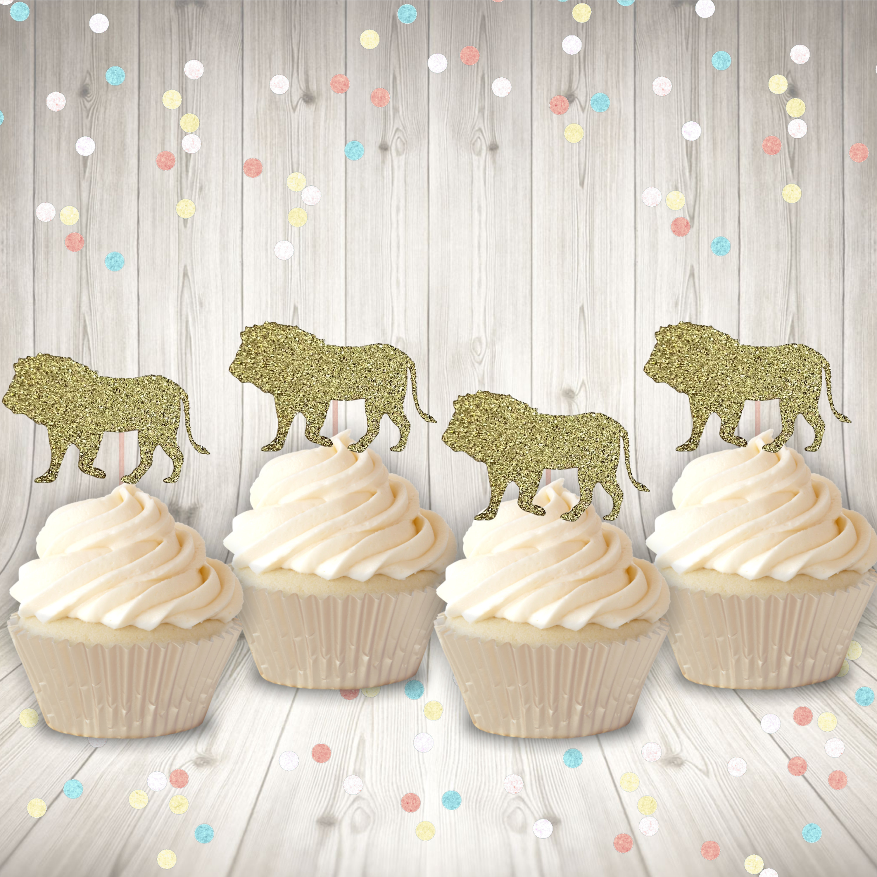 Lion King Baby Shower Cupcake Toppers