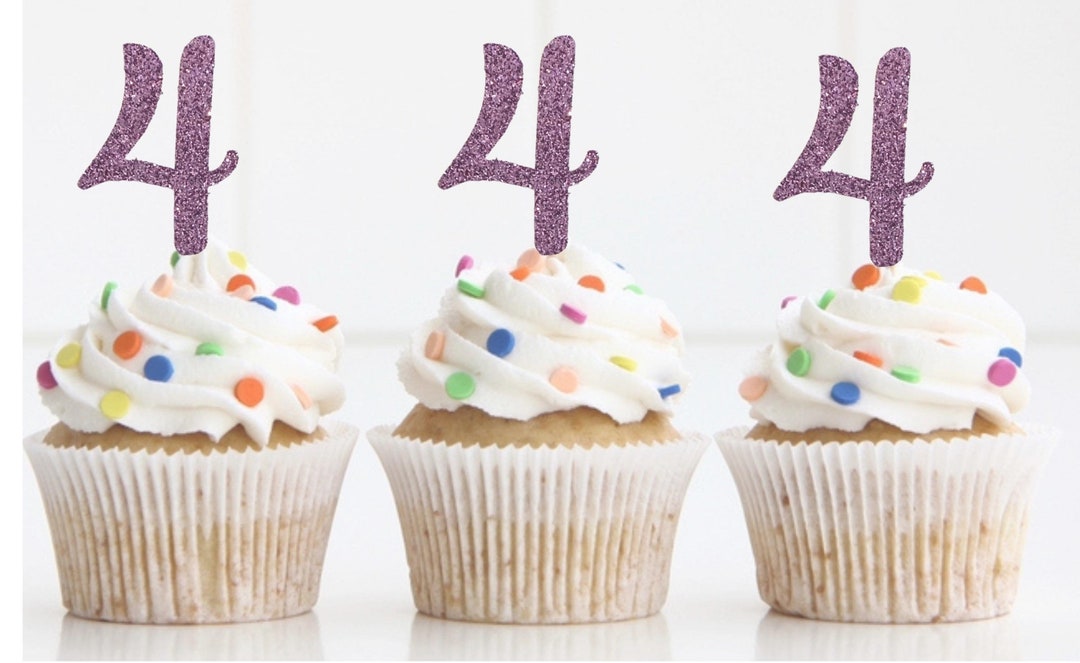 Birthday Number Cupcake Toppers Number Cupcake Toppers- More Colors Any ...