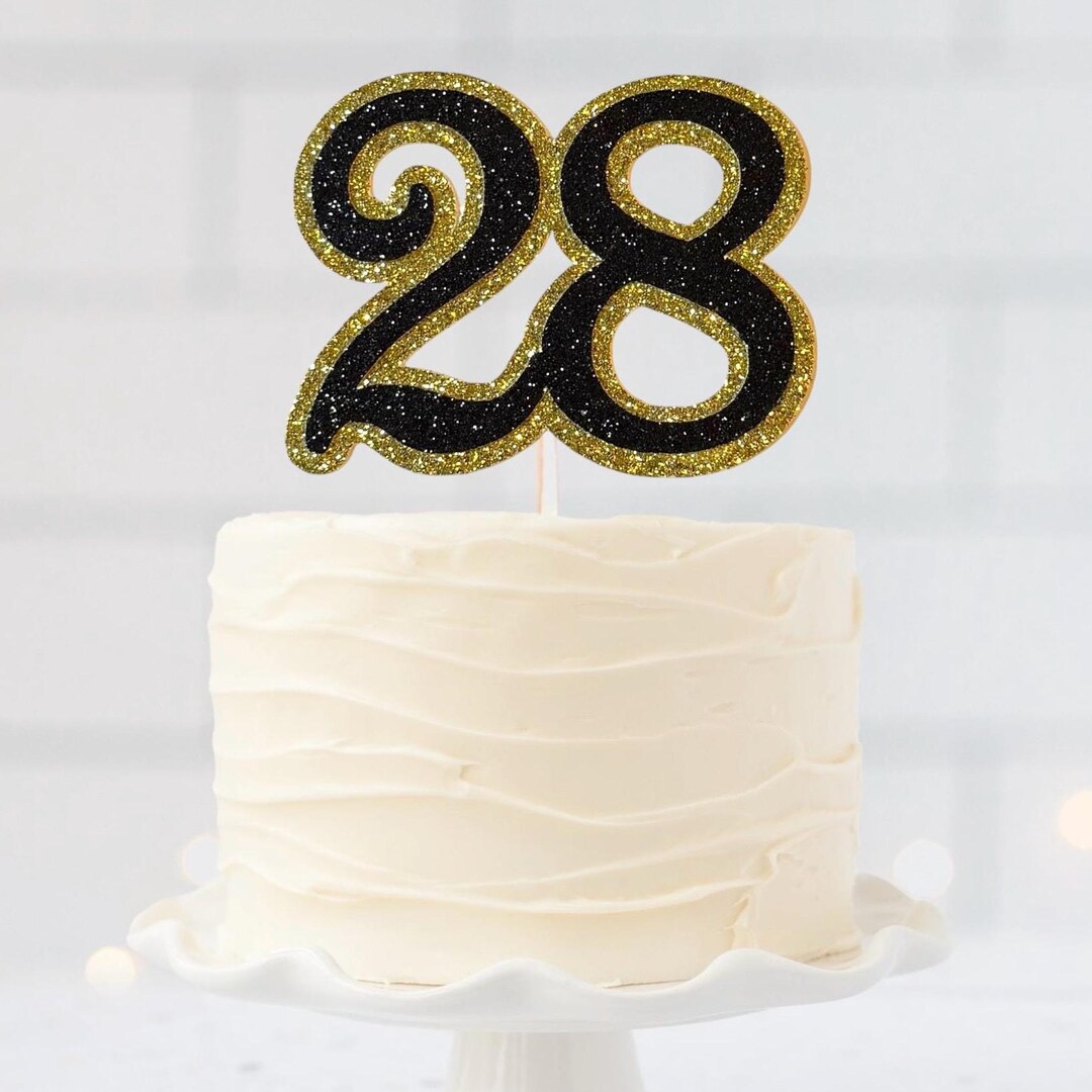 Number 28 Cake Topper - More Colors. 28th Birthday Cake Topper 28th ...