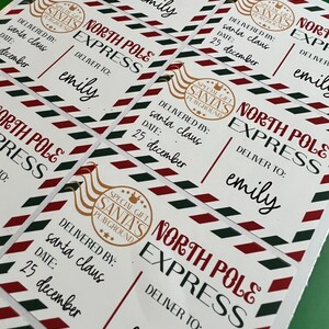 Personalized North Pole Christmas Gift Labels Santa Labels Christmas ...