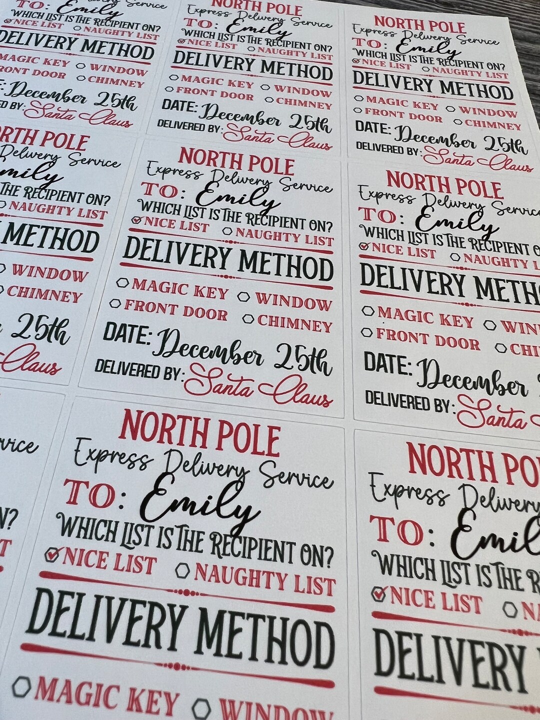 Personalized North Pole Christmas Gift Labels Santa Labels North Pole ...