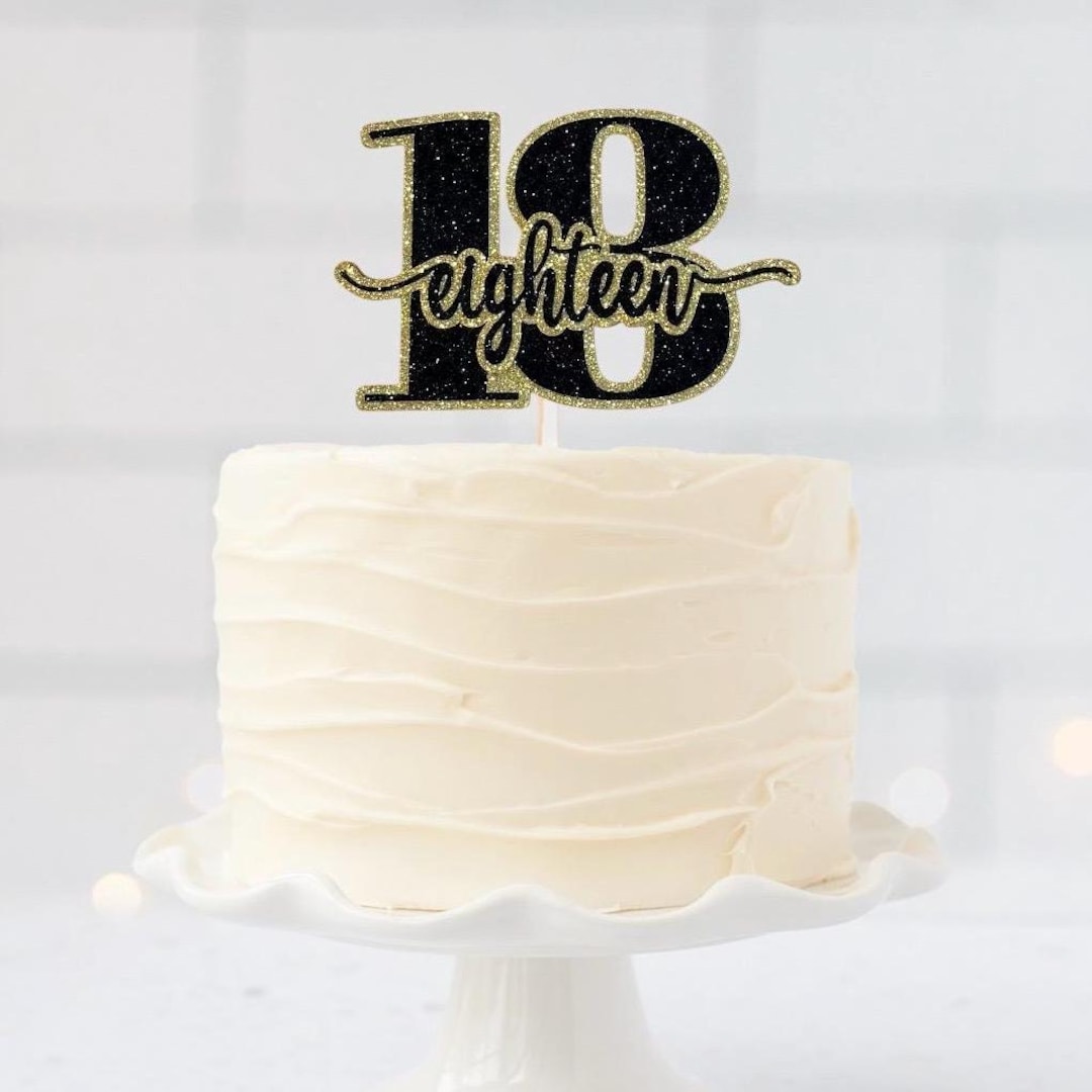 Number 18 Cake Topper 18th Anniversary Cake Topper- More Colors. 18th ...